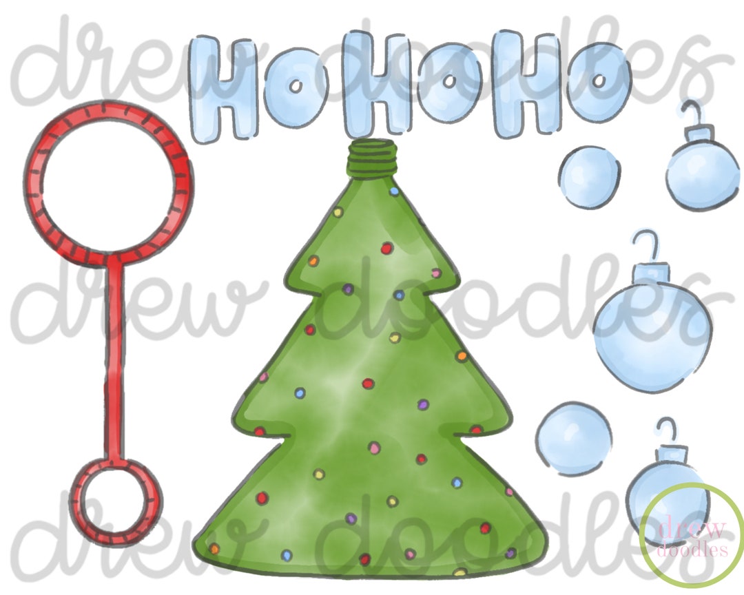 Watercolor Christmas Bubbles Digital Clip Art Set- Instant Download - Etsy