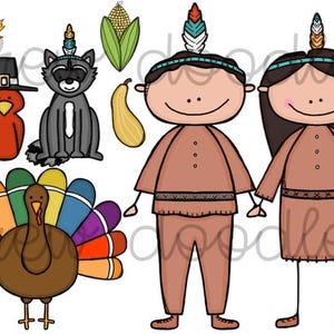 Thanksgiving Friends Digital Clip Art Set - Etsy