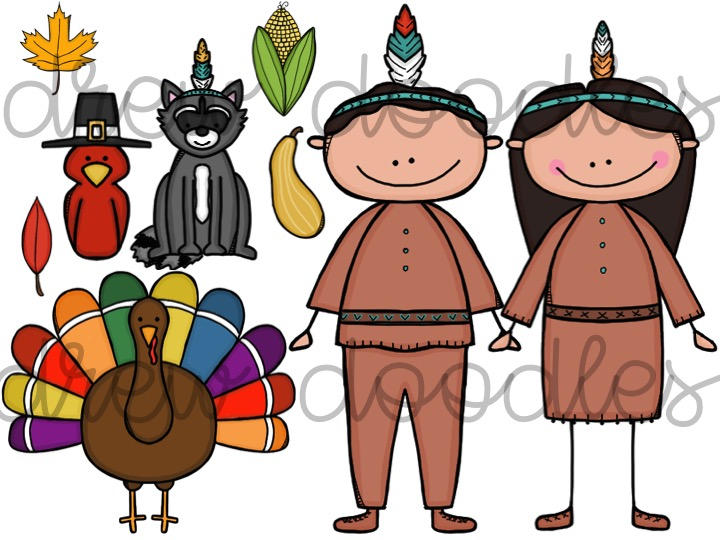 Thanksgiving Friends Digital Clip Art Set - Etsy
