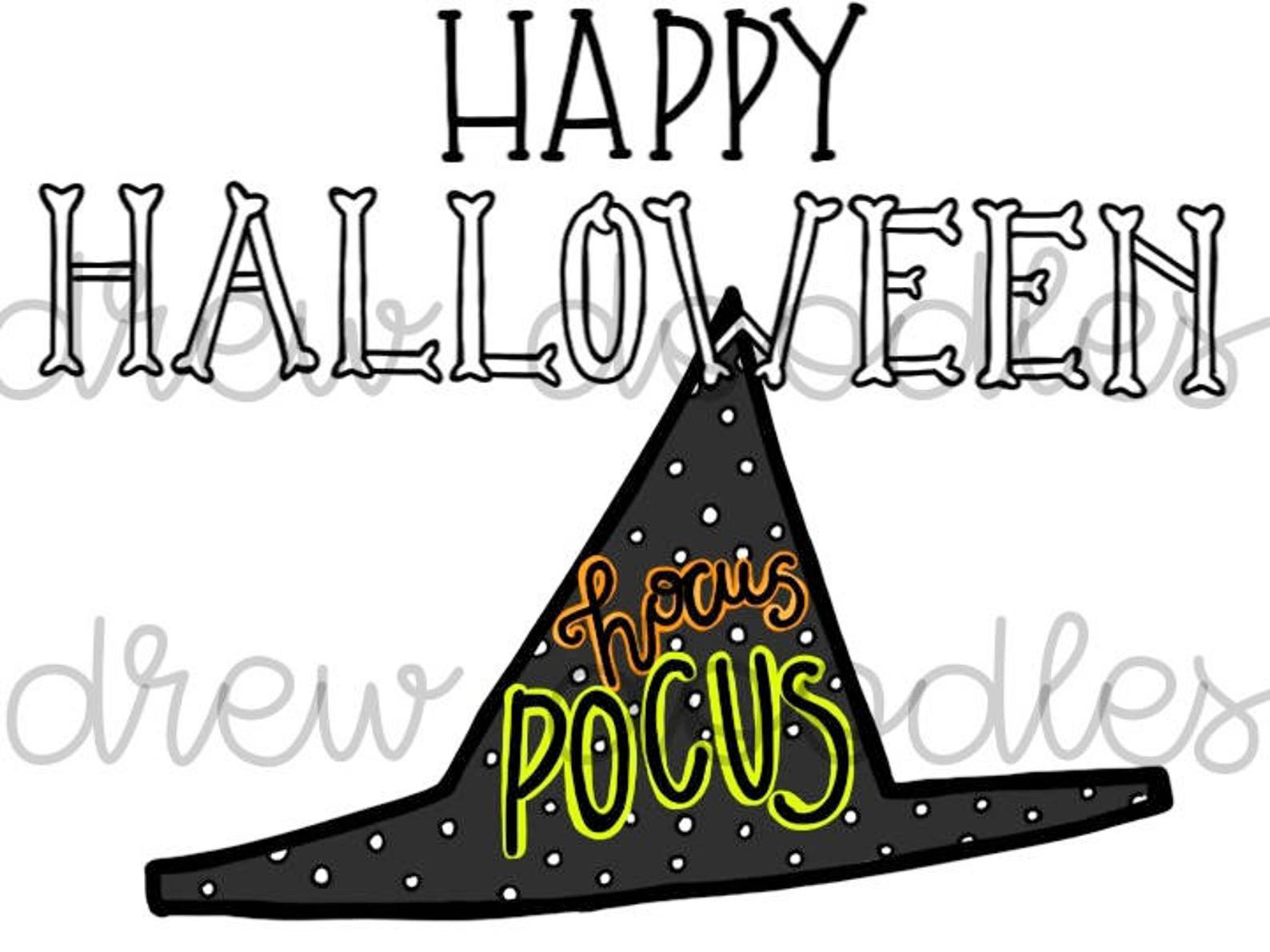 Halloween Doodles Digital Clip Art Set Instant Download - Etsy