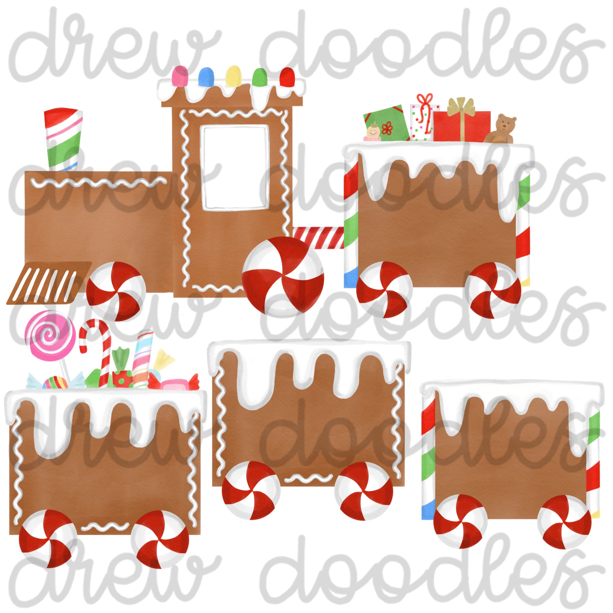 Gingerbread Train Clipart