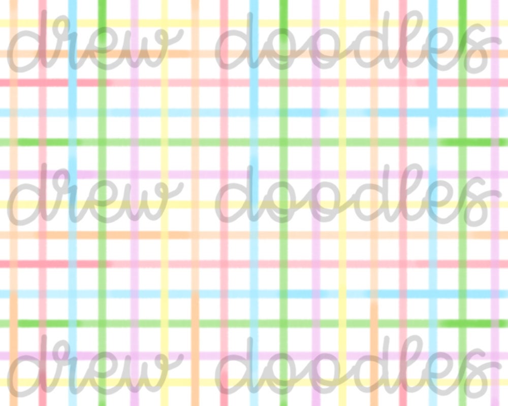 Watercolor Rainbow Plaid Print Digital Papers Backgrounds 4x6 an 5x7 ...