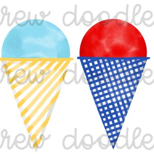Watercolor Snow Cones- Digital Clip Art Set- Instant Download - Etsy