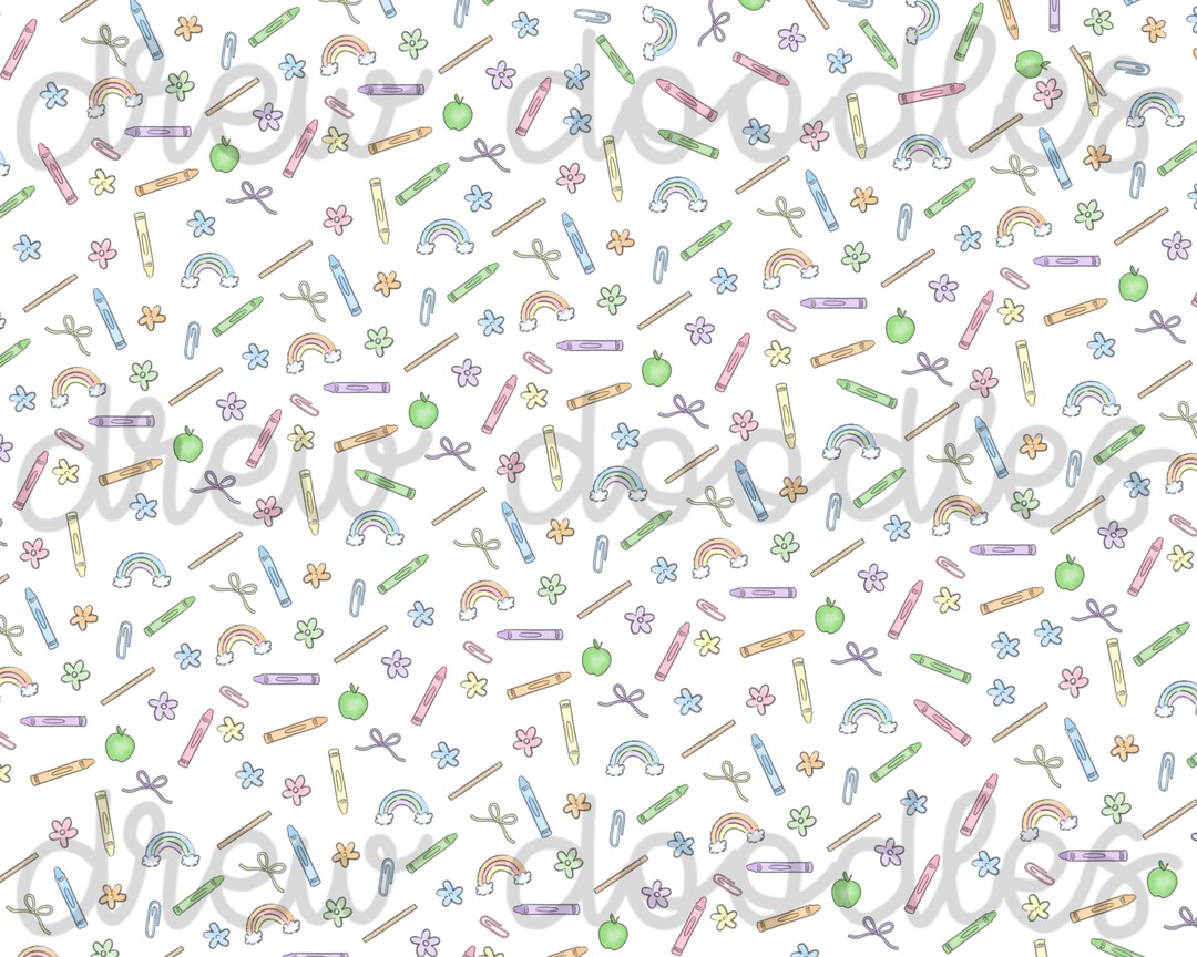 Watercolor Pastel Teacher Appreciation School Digital Papers ...