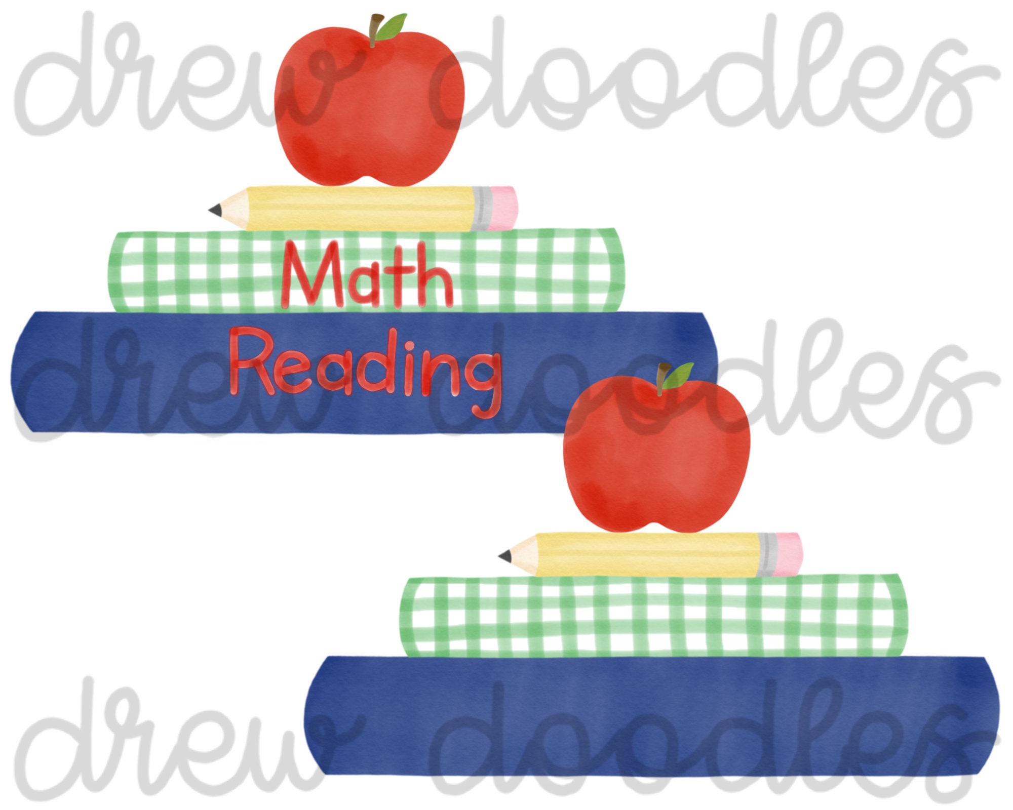Apple Schoolbooks Clip Art