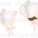 Watercolor Baby Girl Bonnet Profiles Digital Clip Art Set- Instant ...