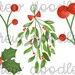 Watercolor Mistletoe and Holly Digital Clip Art Set Instant - Etsy