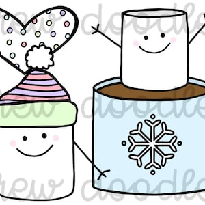 A Marshmallow World Digital Clip Art Set Instant Download | Etsy