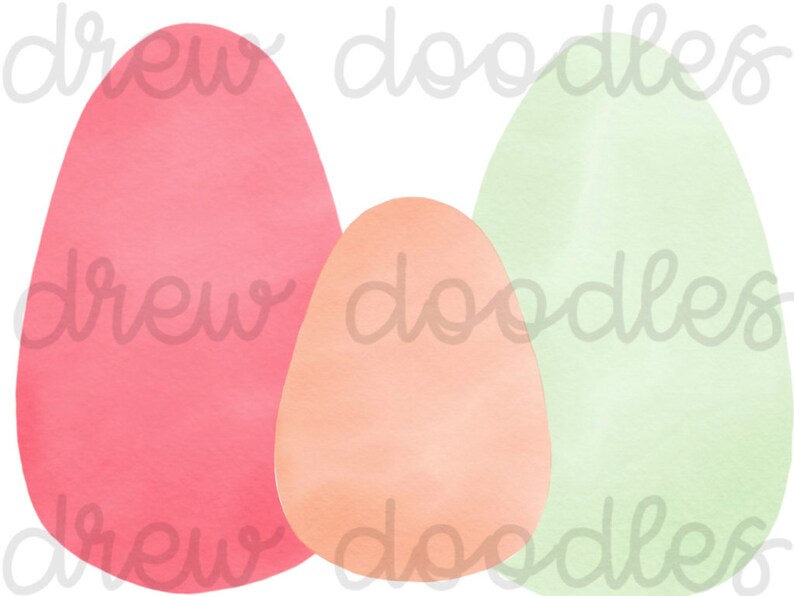 Watercolor Easter Eggsdigital Clip Art Set Instant Download - Etsy