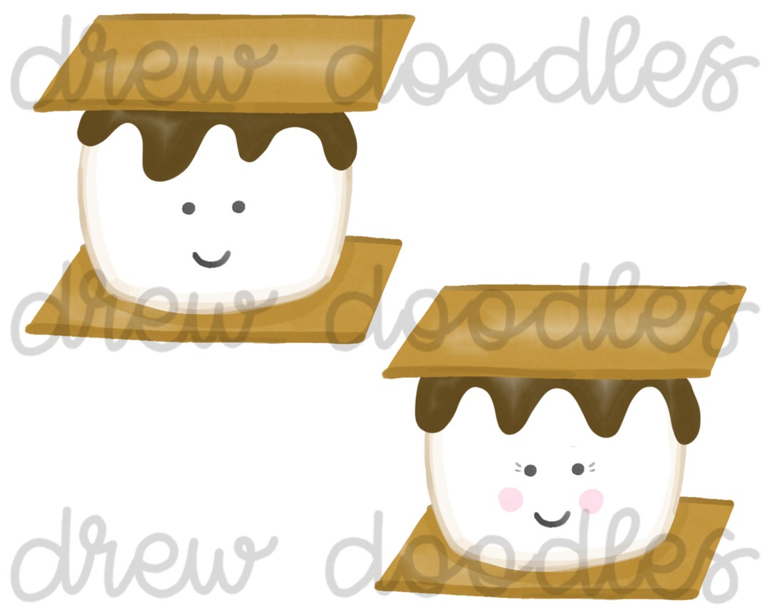 Watercolor Smores Digital Clip Art Set- Instant Download - Etsy