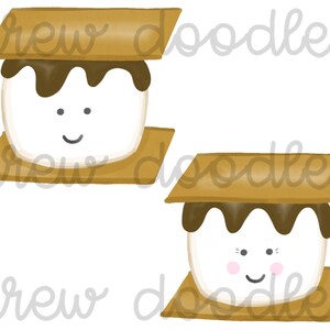 Watercolor Smores Digital Clip Art Set- Instant Download - Etsy