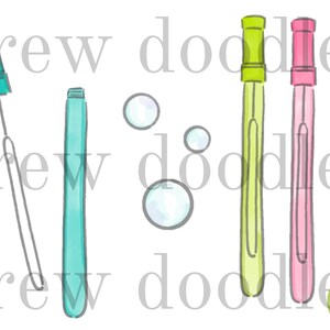 Watercolor Water Table and Bubbles Clip Art Set- Instant Download - Etsy