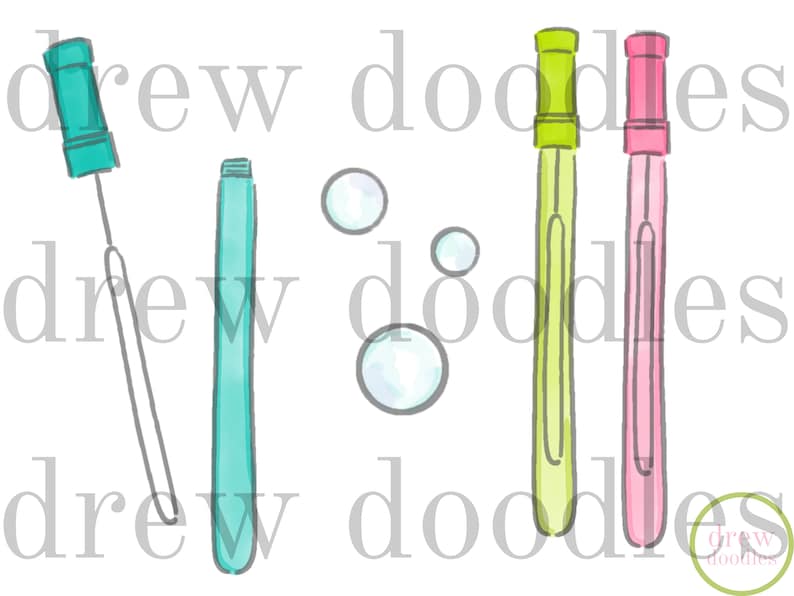 Watercolor Water Table and Bubbles Clip Art Set- Instant Download - Etsy
