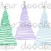 Watercolor Rainbow Christmas Trees Digital Clip Art Set Instant ...
