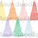 Watercolor Rainbow Christmas Trees Digital Clip Art Set Instant ...