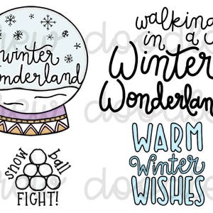 Snow Doodles Digital Clip Art Set- Instant Download - Etsy