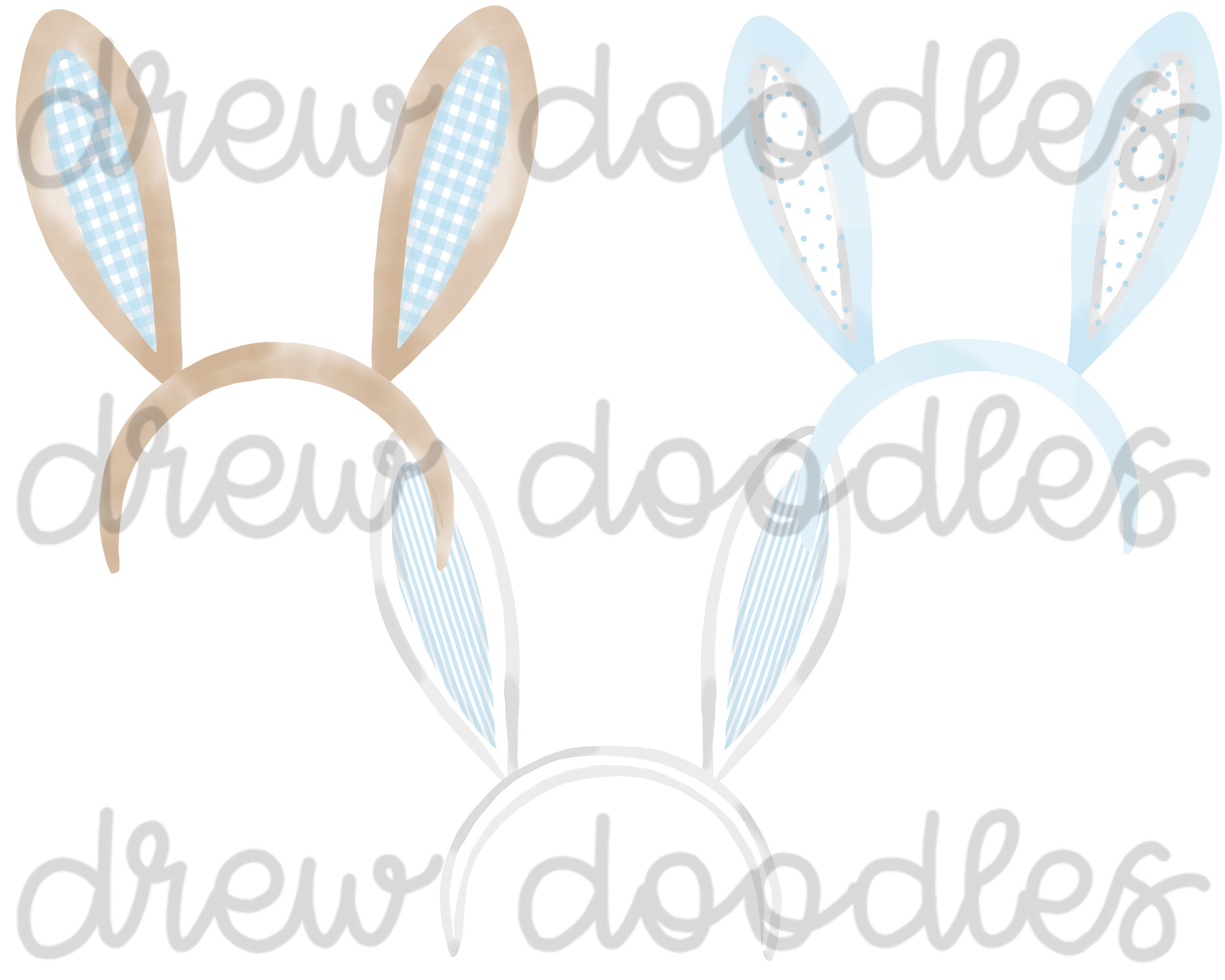 Blue Bunny Ears Clip Art