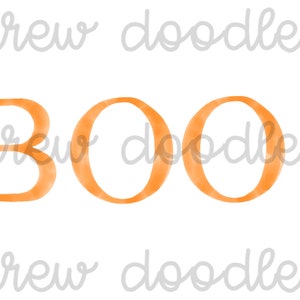 Watercolor Orange Boo Digital Clip Art Set Instant Download - Etsy