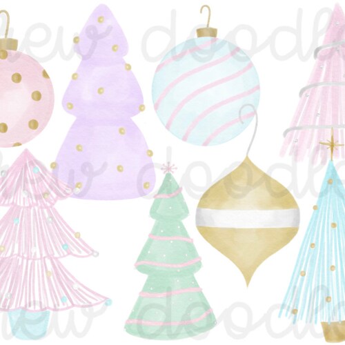 Watercolor Christmas Sweets Digital Clip Art Set Instant - Etsy