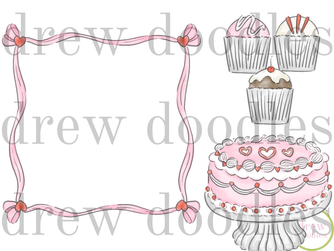 Watercolor Valentine's Day Sweets Digital Clip Art Set- Instant ...