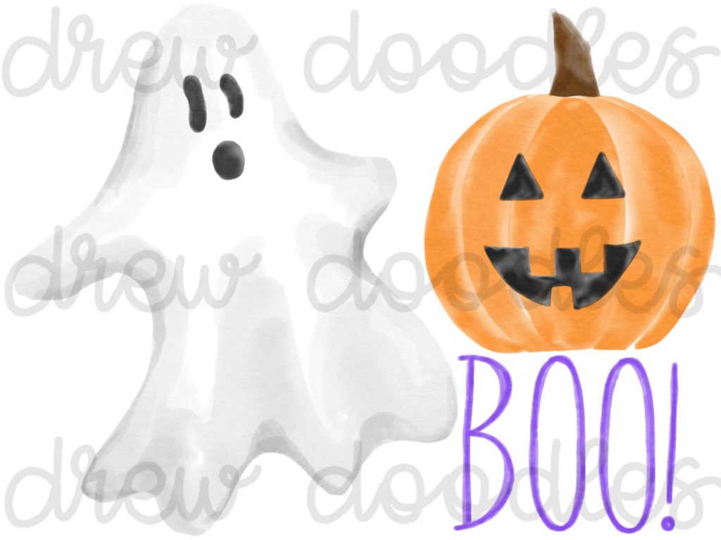 Watercolor Halloween Digital Clip Art Set- Instant Download - Etsy