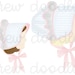 Watercolor Baby Girl Bonnet Profiles Digital Clip Art Set- Instant ...