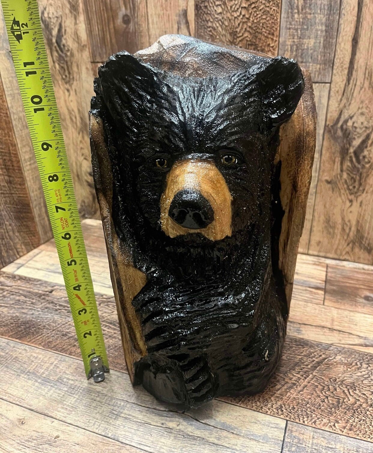 Chainsaw Carved Bear in a Log - Etsy
