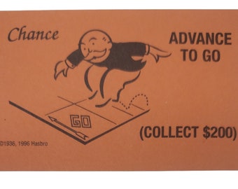 Orange Monopoly Card - Etsy