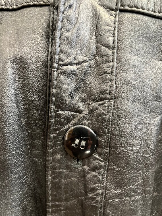 Mens 70s Ultra Mod Black Leather Jacket - Gem