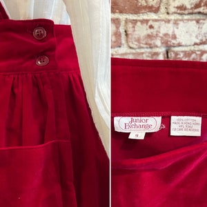 70s Ruby Red 100% Cotton Velvet Jumper - Etsy