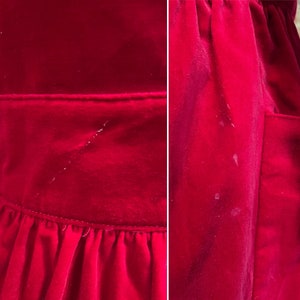 70s Ruby Red 100% Cotton Velvet Jumper - Etsy