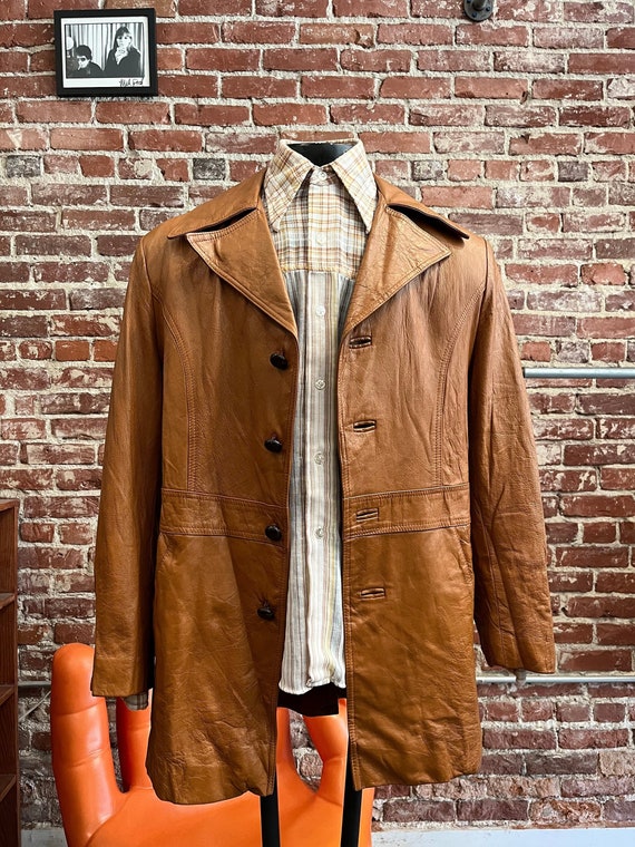 Mens 70s Wilsons Ultra Mod Leather Jacket - Gem