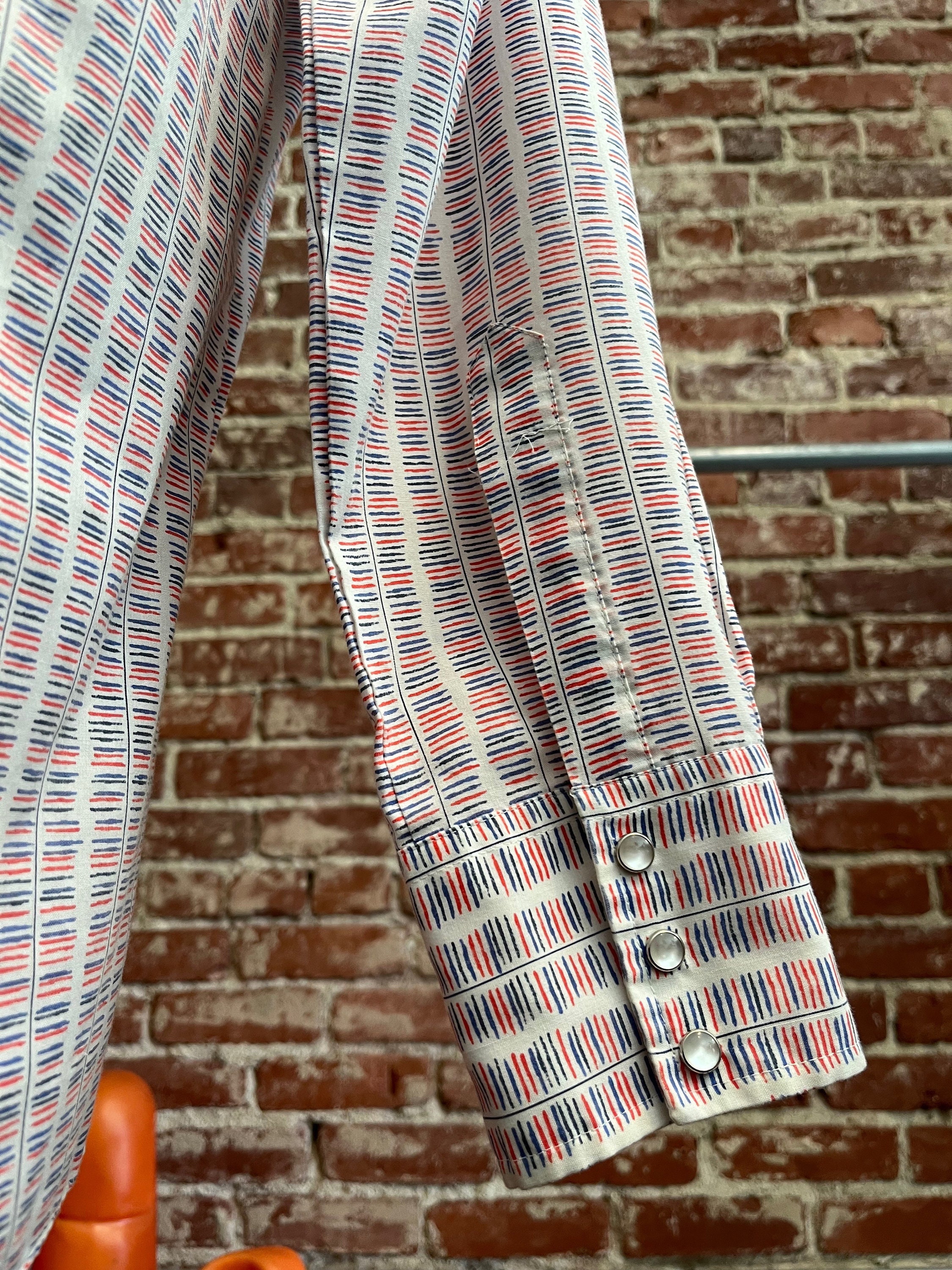 Mens 70s Pearl Snap Button Pop Art Western Shirt - Etsy