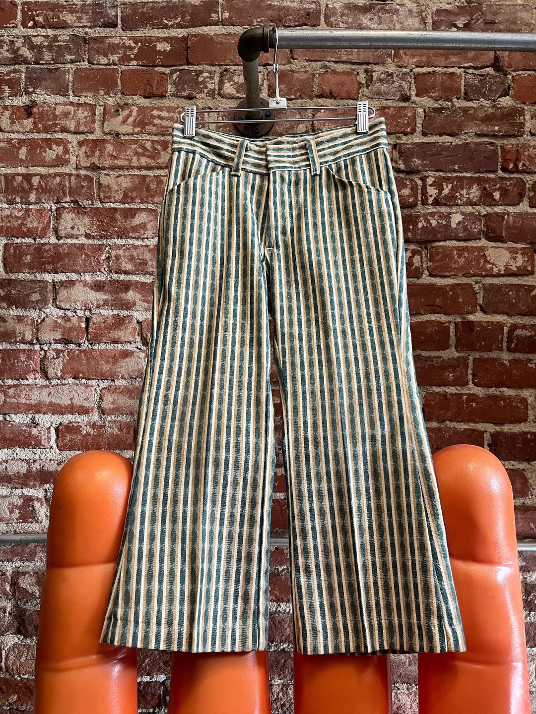 70s Childrens Psychedelic Striped Pants With a Subtle Flare - Etsy
