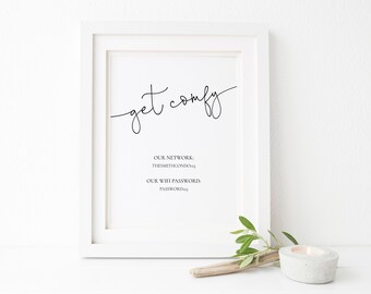 Welcome to Our Home WIFI Sign ~ Internet Password Sign ~ Printable ...