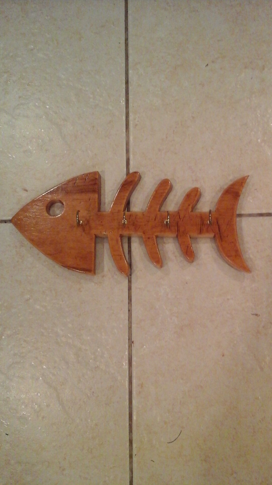 Wooden Fish Skeleton Key Rack - Etsy