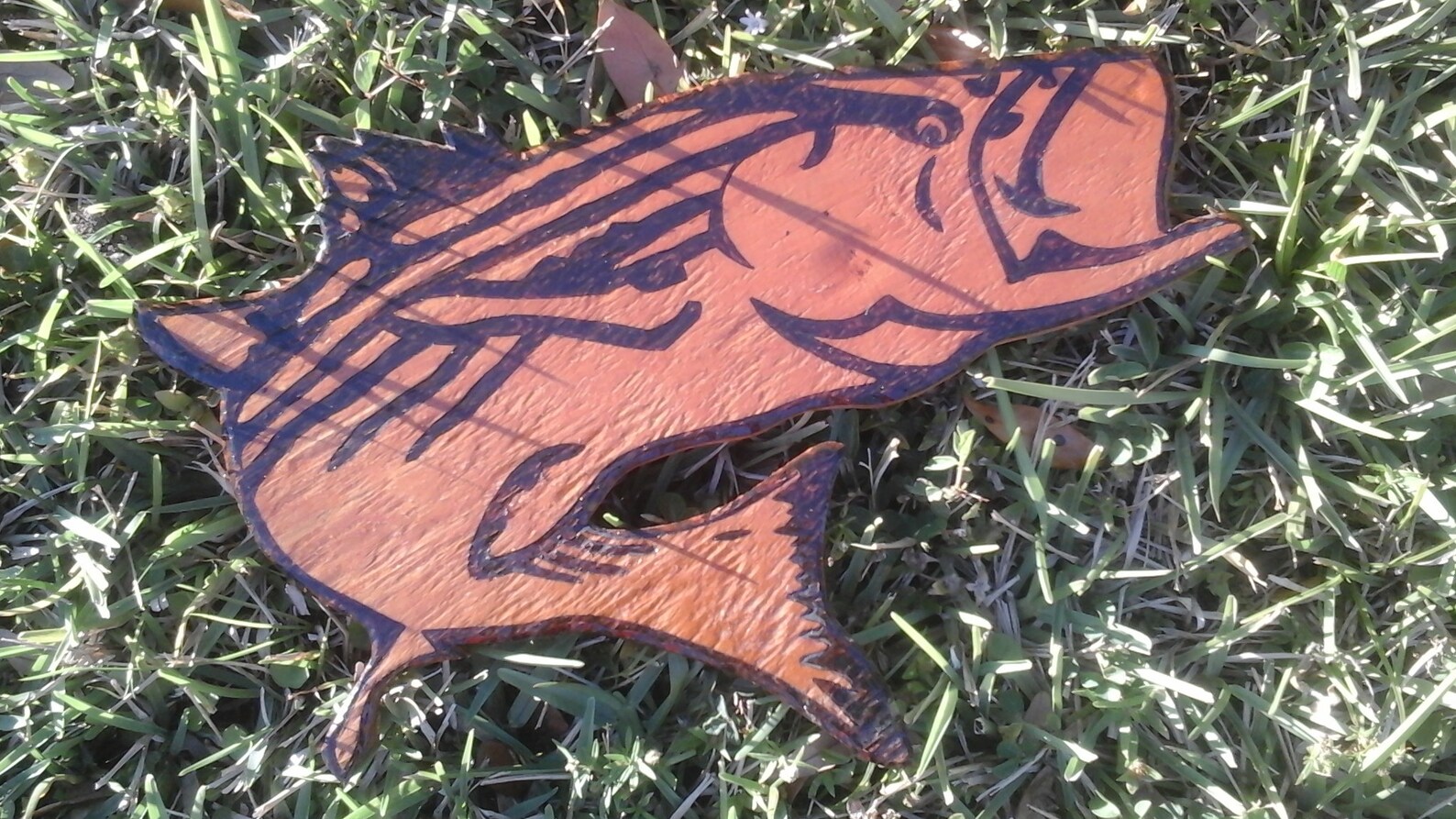 Rock Fish striped Bass Wood Plaque - Etsy
