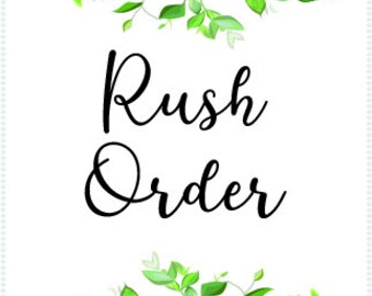 Rush Order Fee - Etsy