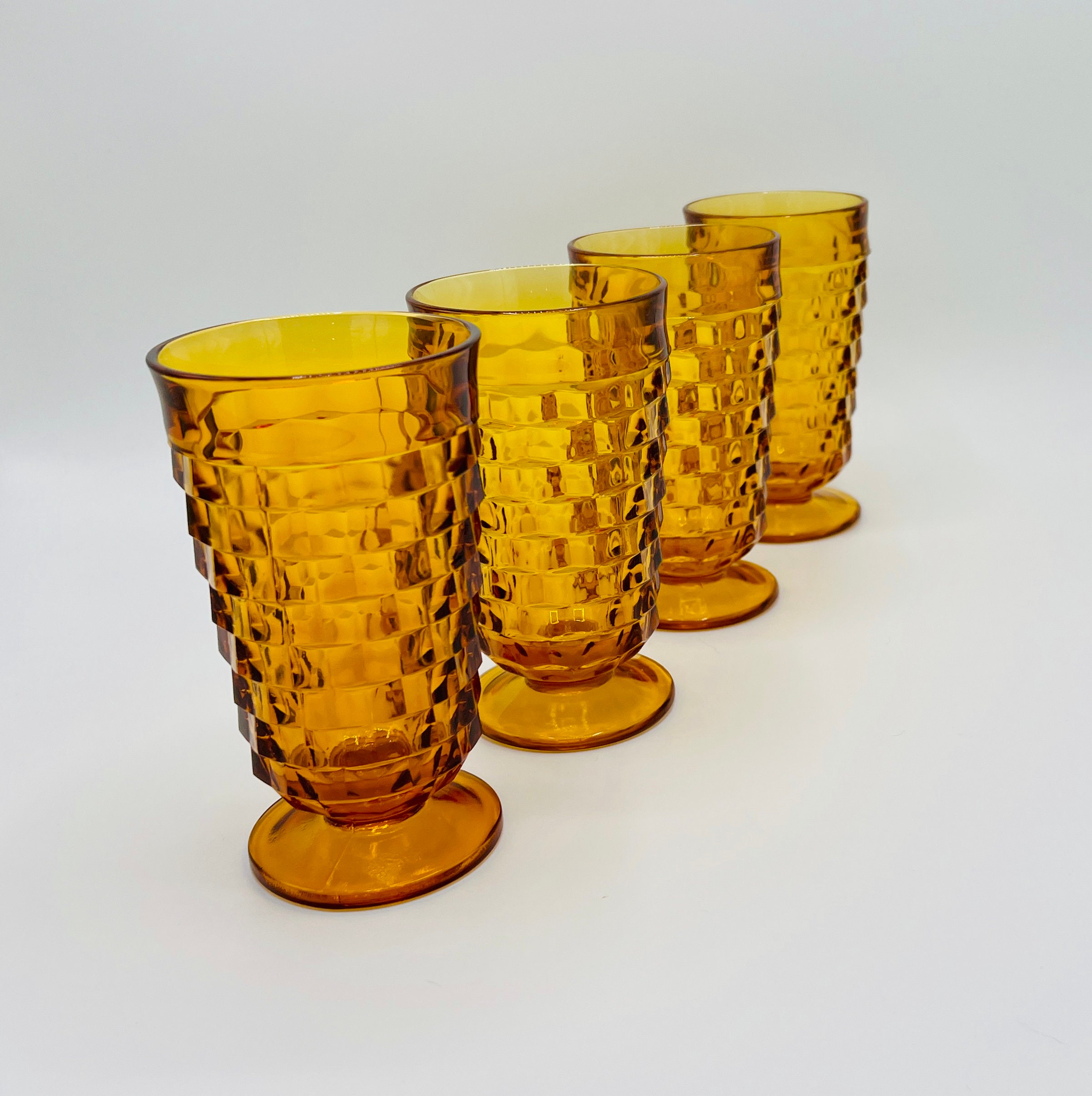 Whitehall Amber Iced Tea Tumblers by Colony Set of 4 - Etsy