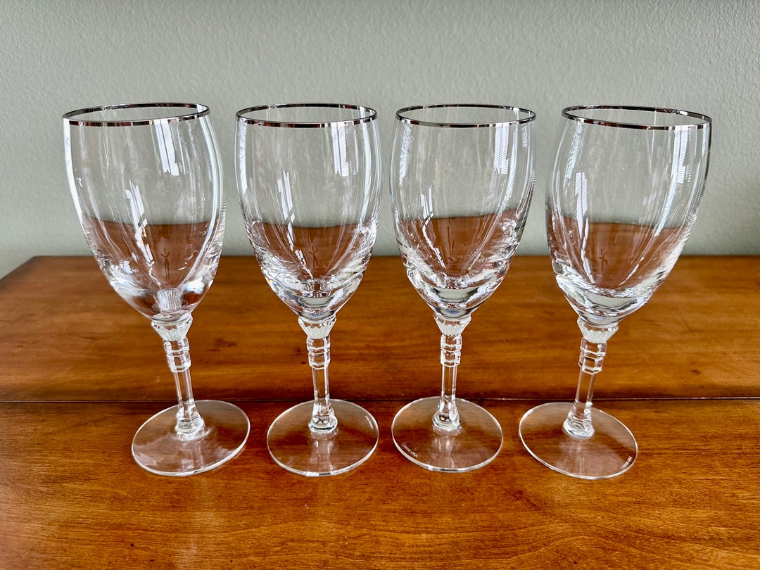 Lenox Phoenix Platinum Iced Tea Goblets, Rare Pristine, Sets of 4 or ...