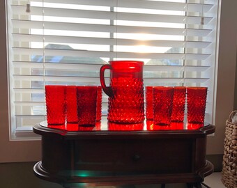 Hobnail Pitcher - Etsy