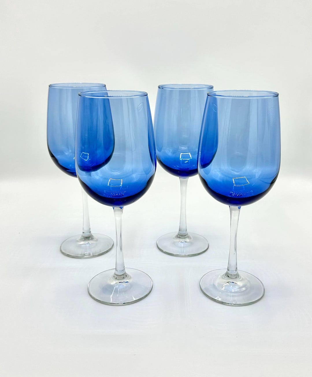 Vina Blue Wine Goblets by Libbey Glassware, Sold as a Set of 4 or 3 - Etsy
