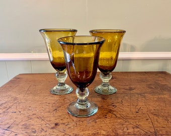 Amber Goblets - Etsy