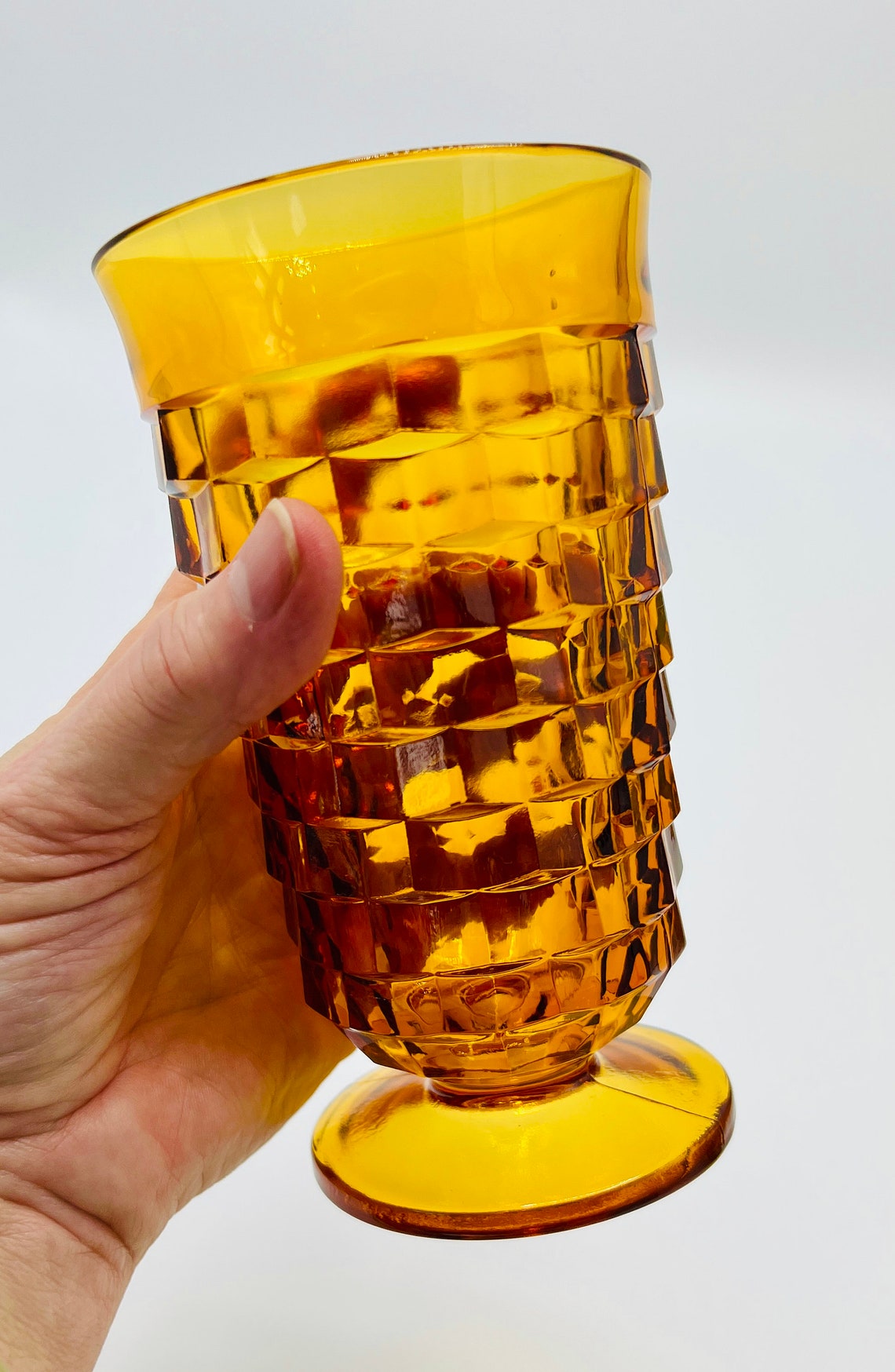 Whitehall Amber Iced Tea Tumblers by Colony Set of 4 - Etsy