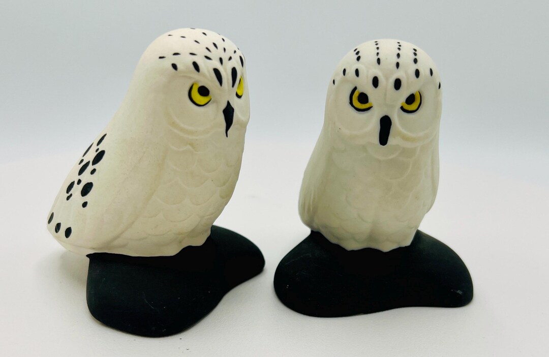 Highbank Porcelain Ltd Snowy Owls, Pair - Etsy