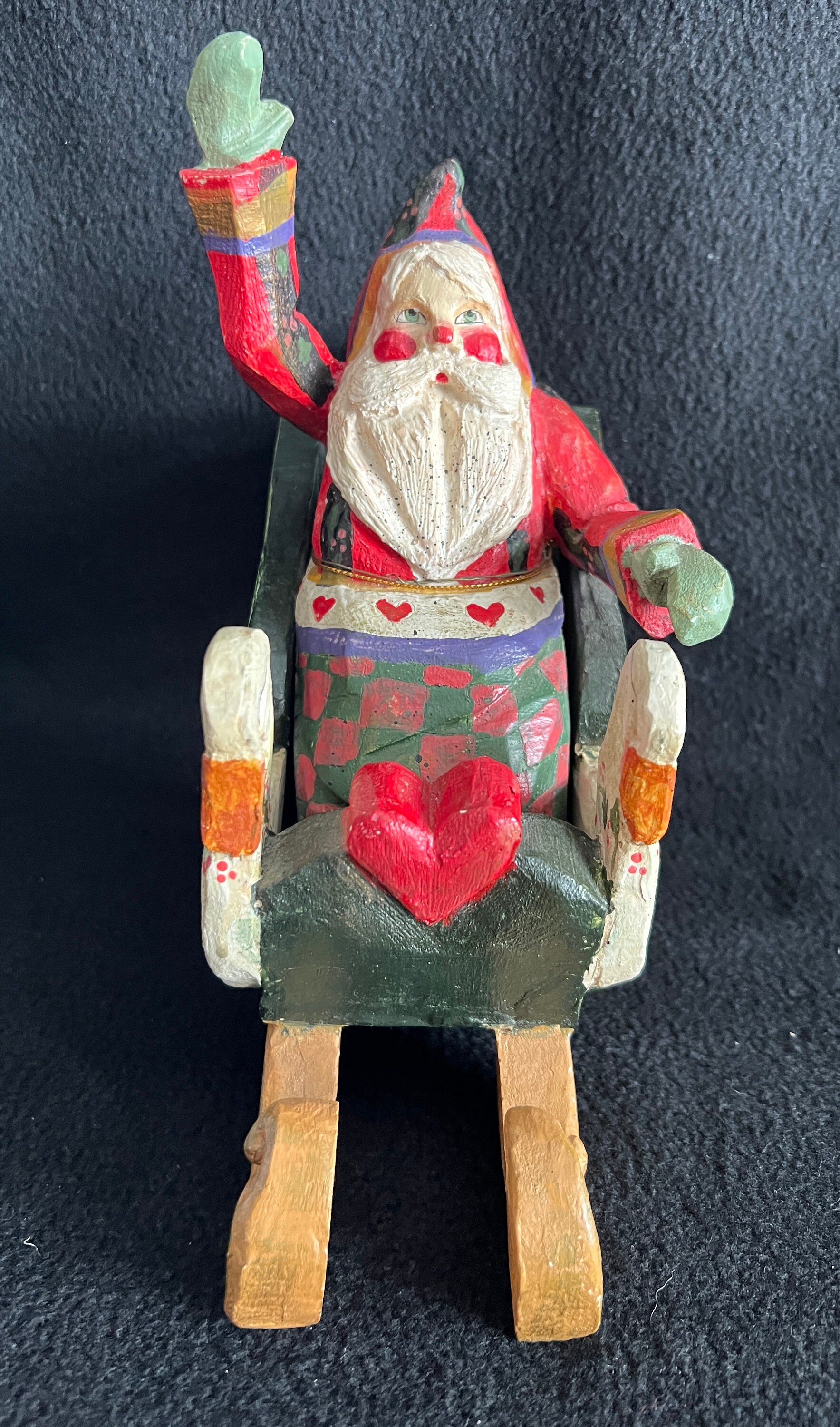 1989 House of Hatten Santa and Santa Elf in Swan Sled - Etsy