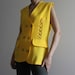 Yellow Vest Women's Yellow Vest Vintage 80s Vest Yellow Womens ...