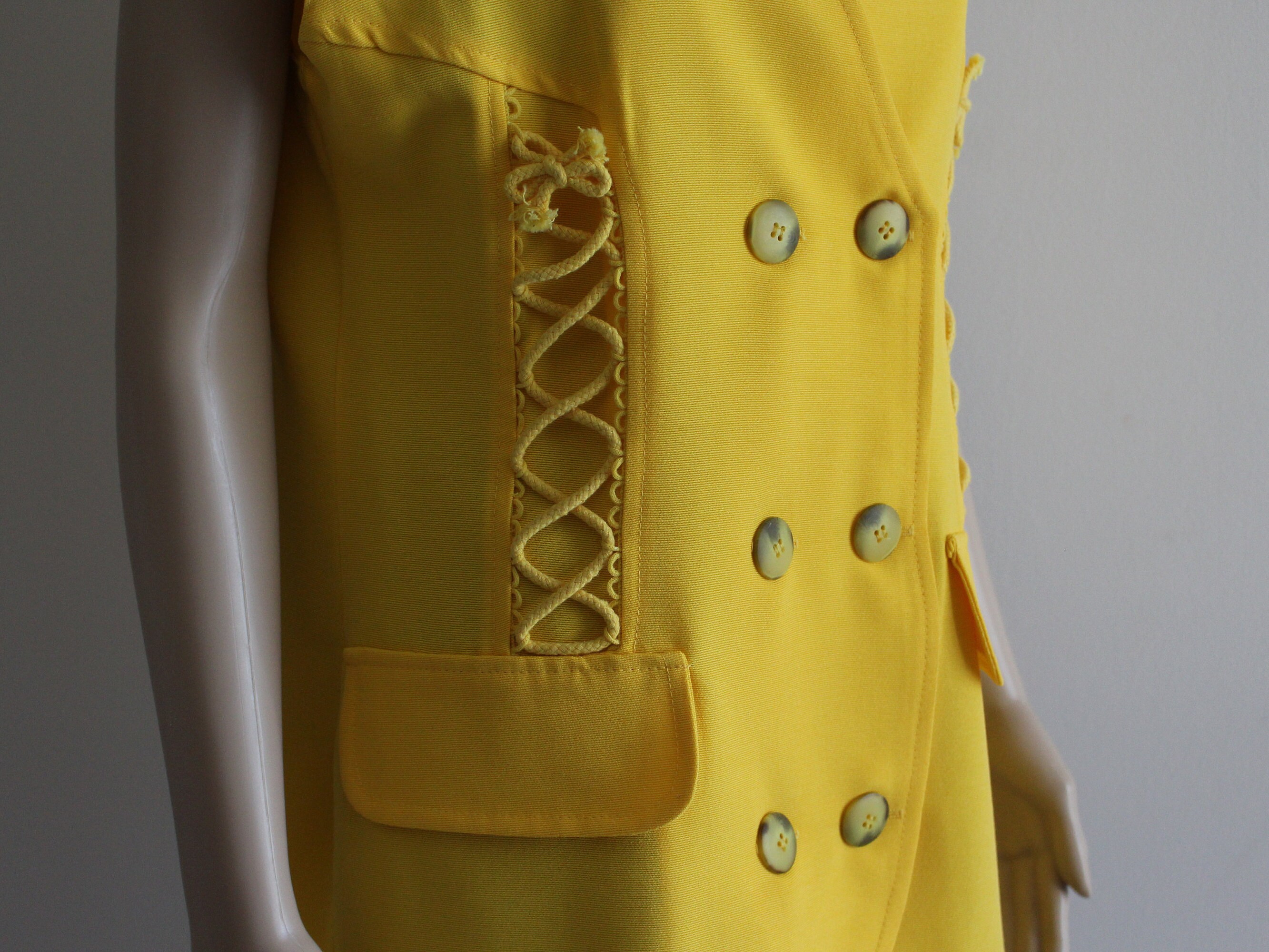 Yellow Vest Women's Yellow Vest Vintage 80s Vest Yellow Womens ...