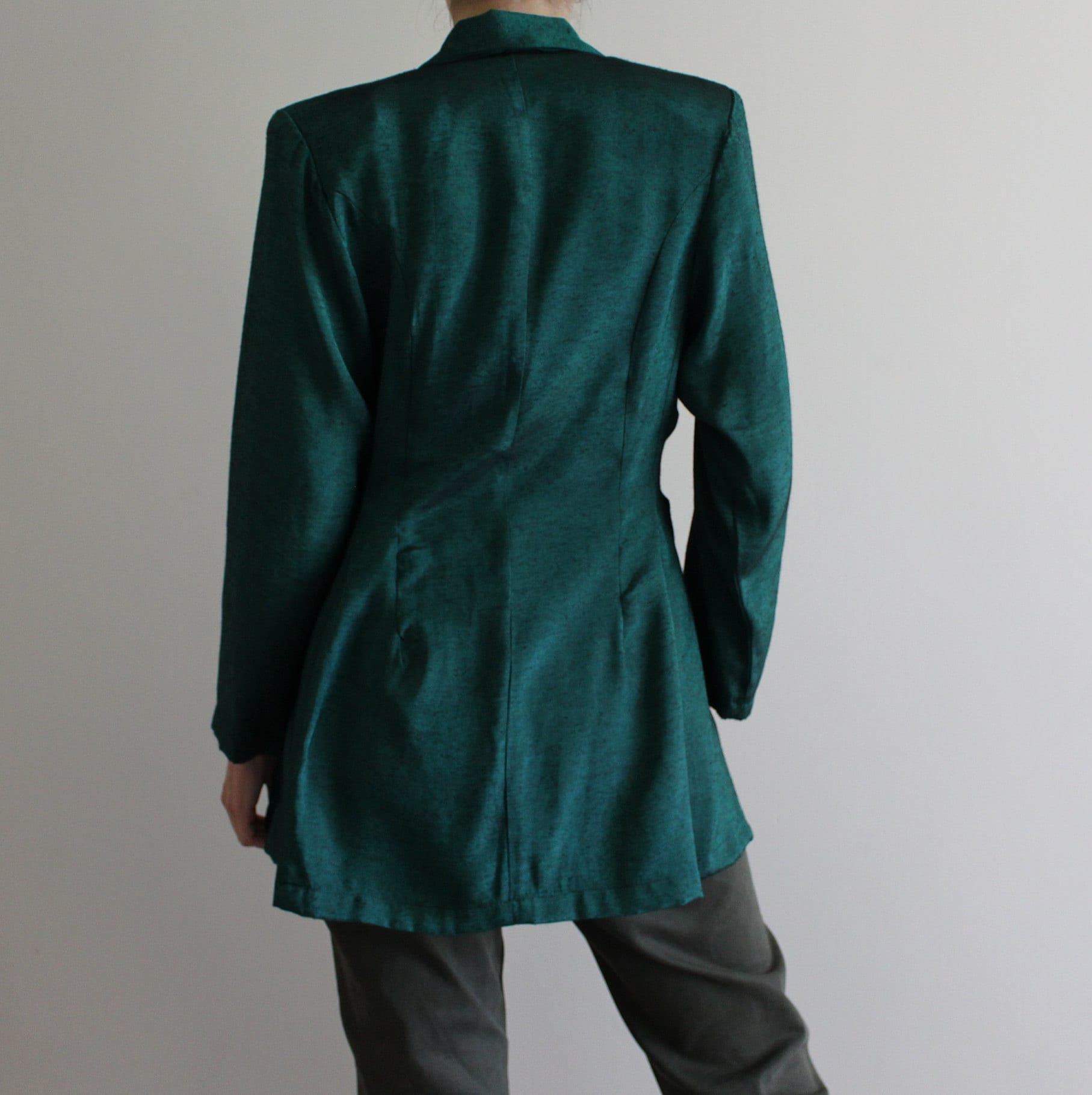 Forest Green Jacket Women's Emerald Green Blazer Satin Jacket Forest ...