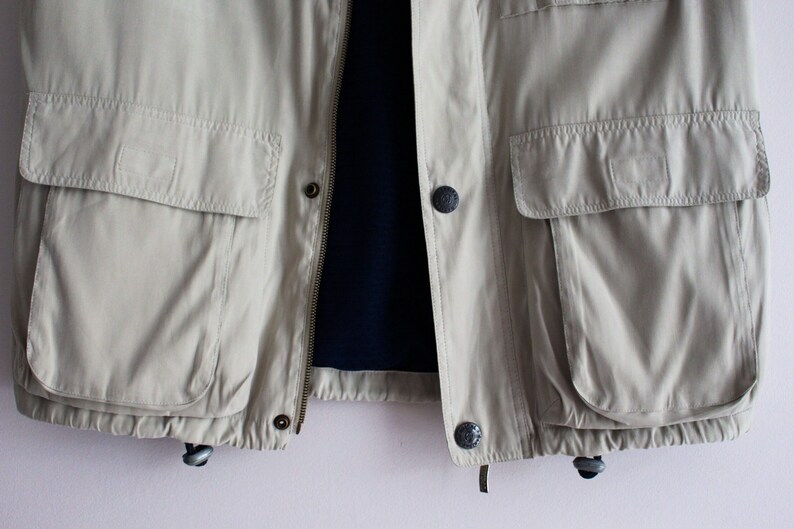 Mens Cargo Style Vest Beige Vest Multipocket Vest Utility - Etsy